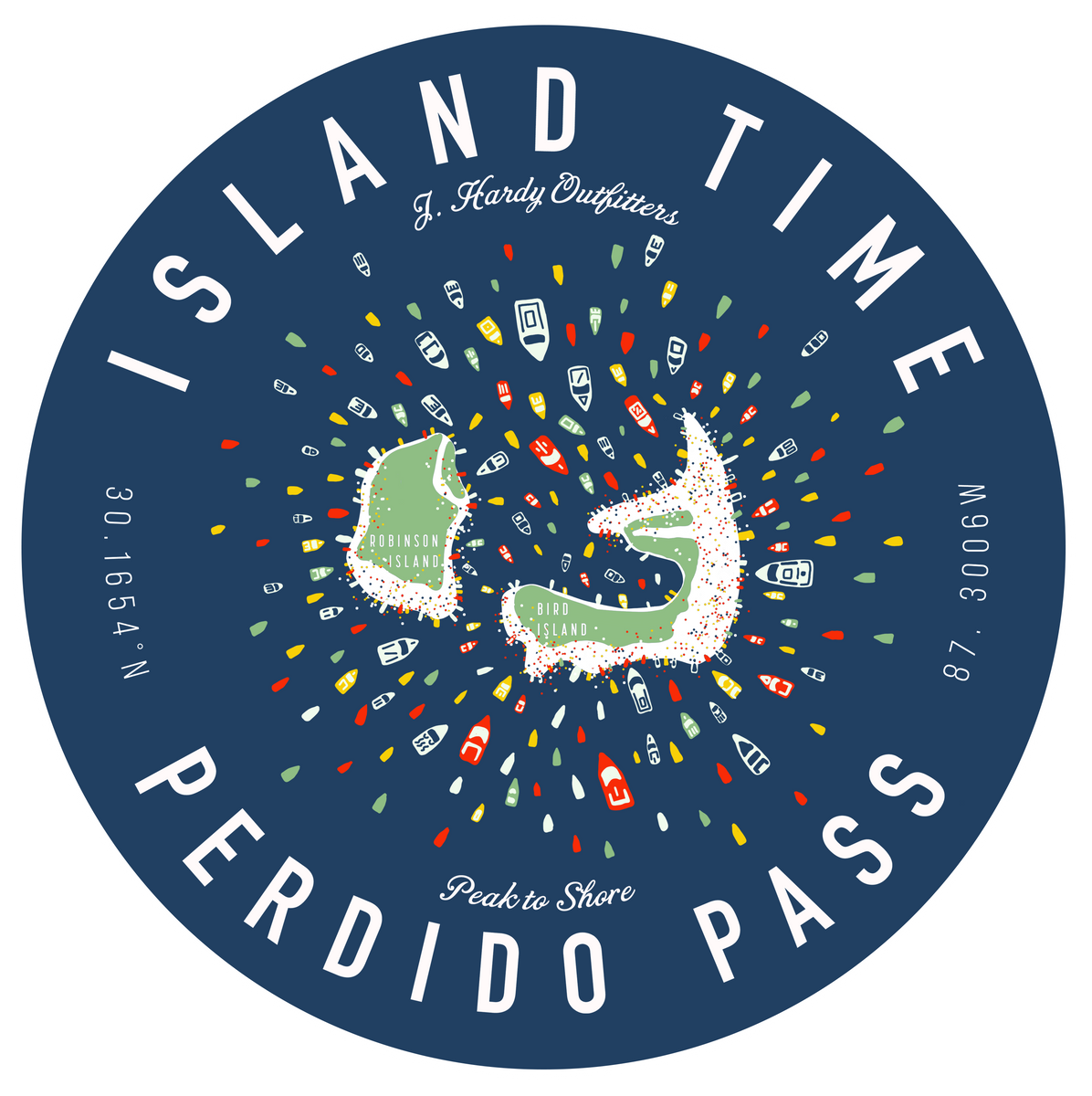 ISLAND TIME STICKER – J Hardy Outfitters